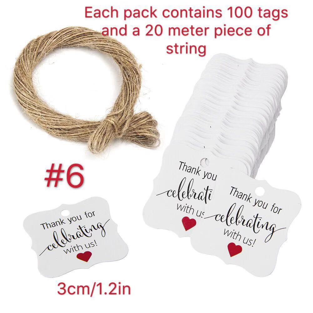 100pcs/lot packaging label handmade tag kraft paper label thank you ...