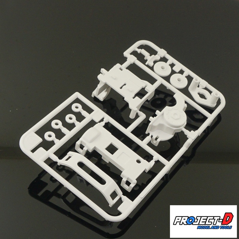 Homemade Mini 4wd Racing Car White Black carbon SFM Chassis From Kit ...