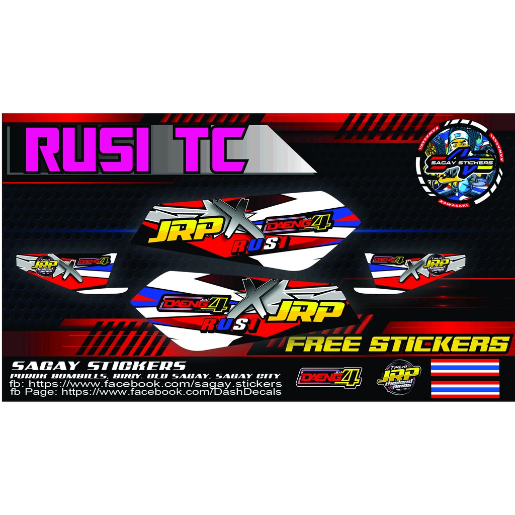 RUSI TC Motorcycle Sticker Decals JRPXDAENG | Shopee Philippines