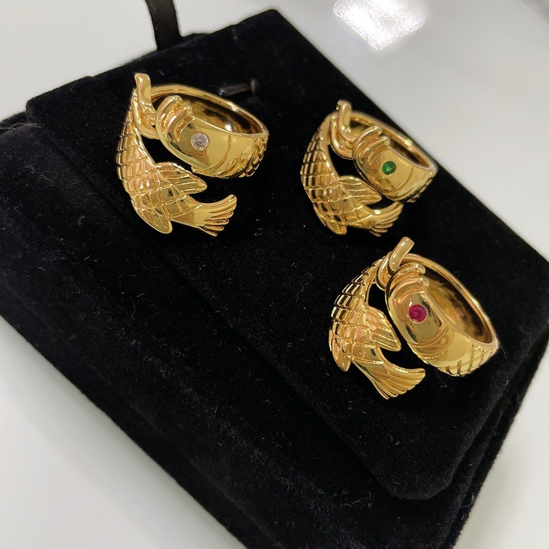Arowana Fish Wealth Thailand gold gold plated adjustable ring | Shopee ...