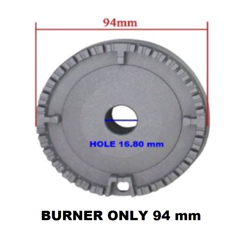 UNIVERSAL BURNER CAP 55 mm 75mm & 100mm LA GERMANIA ARISTON ELBA ...