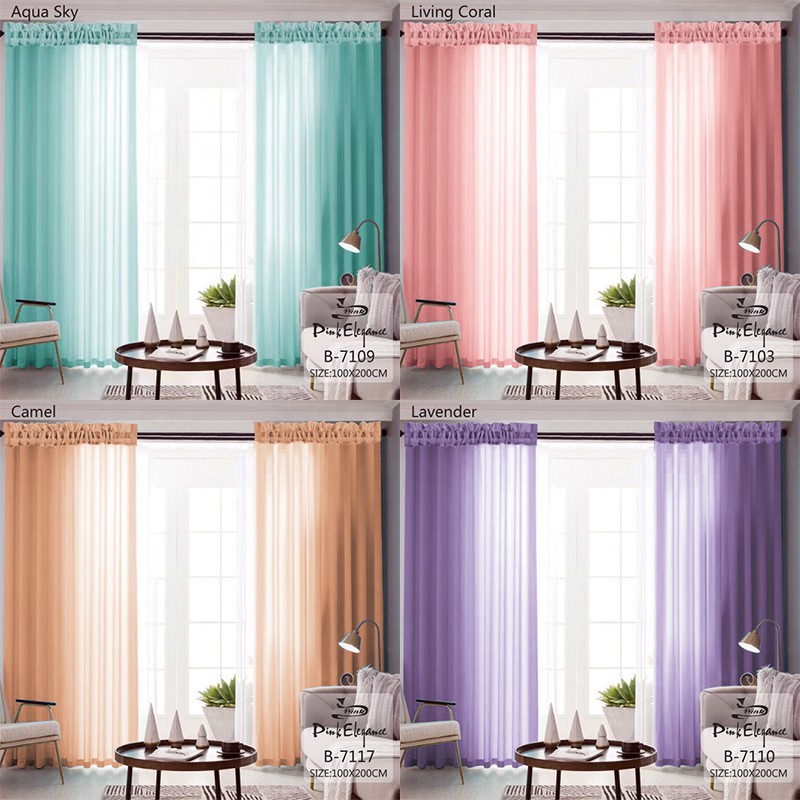 1Pc elegance lace curtain Home Tulle Voile Window Curtain 100 cm X 200 ...