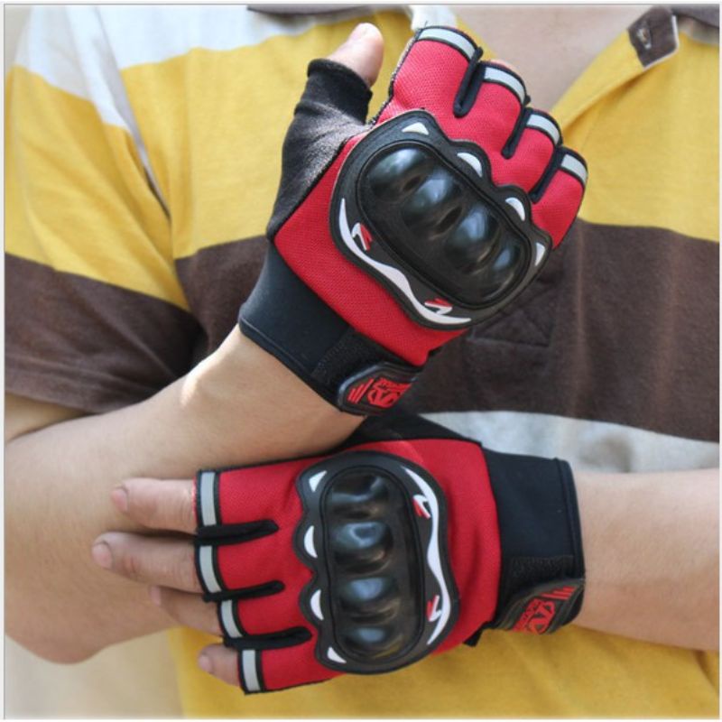Fingerless Sport Gloves With Humpback Hand Protection - Men'S And Women ...
