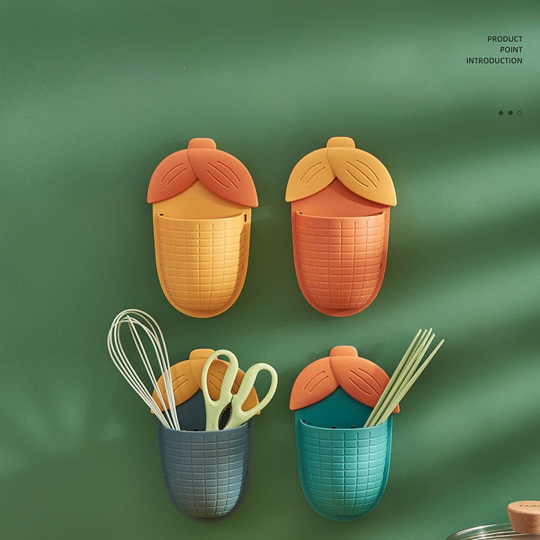 Perforation-Free Adhesive Storage Box Toilet Toothbrush Toothpaste Wall ...