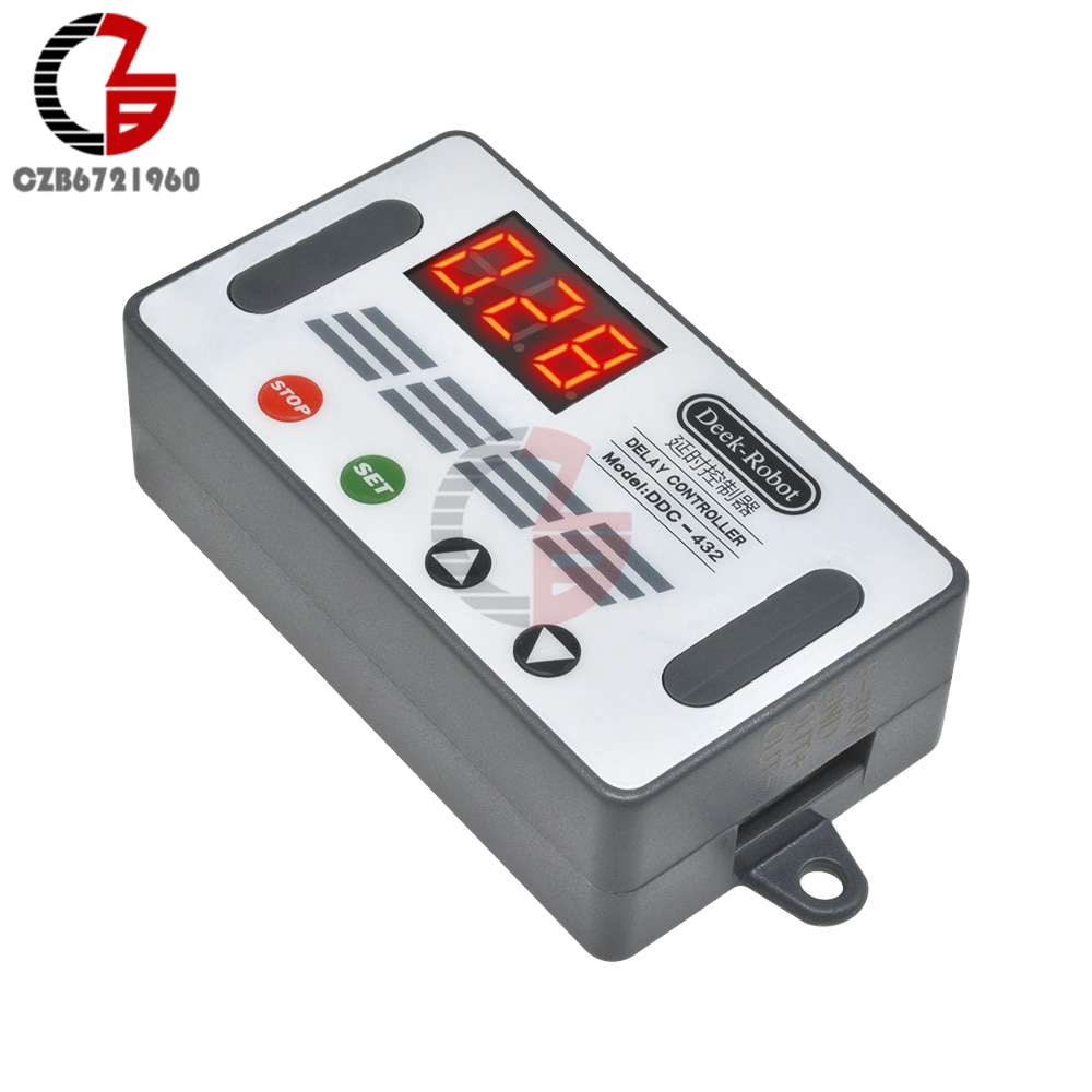 15A 400W Digital Dual MOS Time Delay Relay DC 5V-30V Delay Controller ...