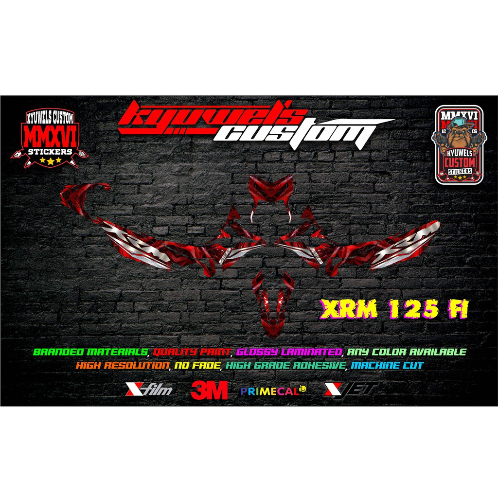 XRM 125 Fi FULL DECALS STICKER | Shopee Philippines