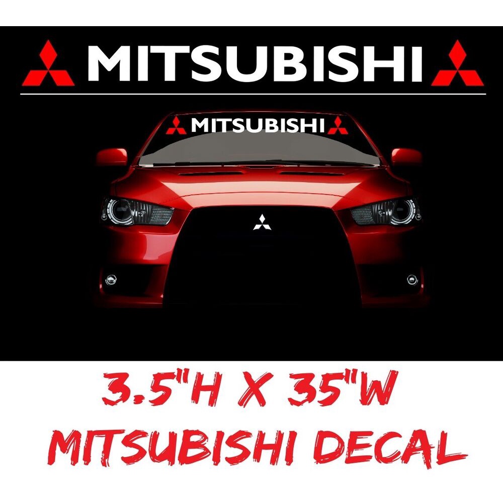 Mitsubishi Windshield Decal Car turbo Banner Evolution DOHC Lancer ...