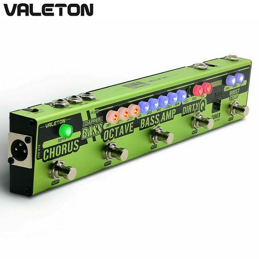 Valeton 6 in 1 Dapper Bass Multi Effects Pedal Bass Tuner Chorus ...