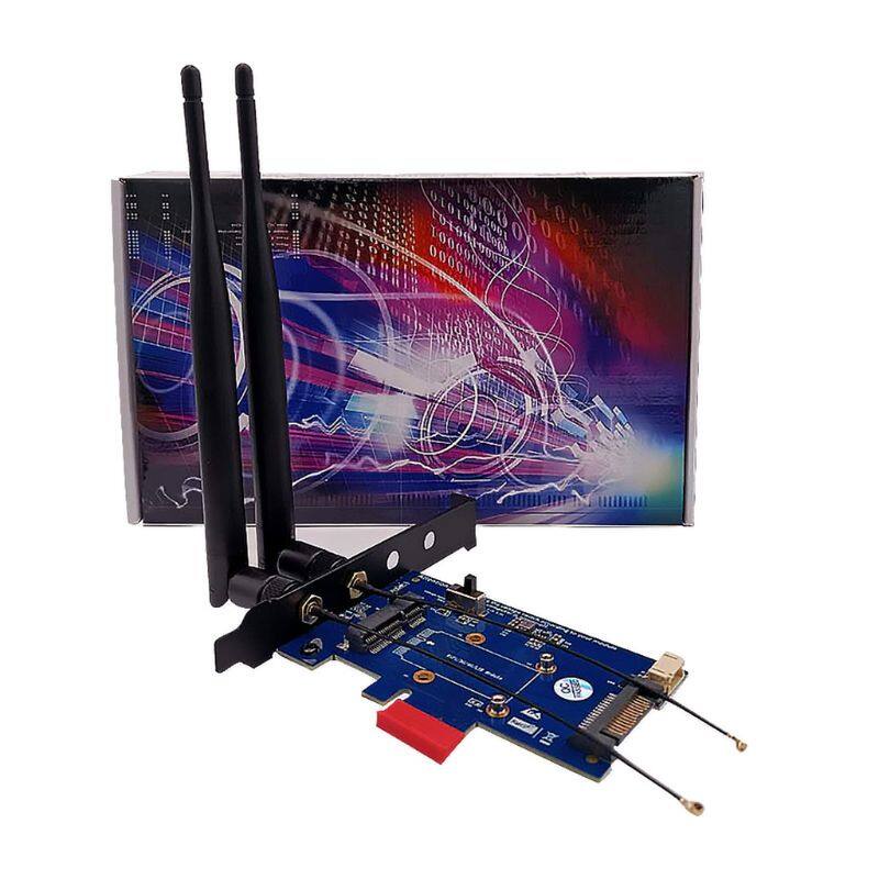 ＞Mini PCI-E PCI Express to PCI-E 1x Adapter With SIM card Slot for WiFi ...