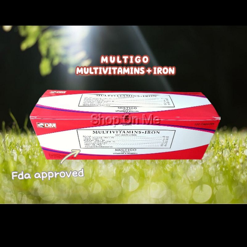 MULTIGO MULTIVITAMINS + IRON 100 capsules | Shopee Philippines