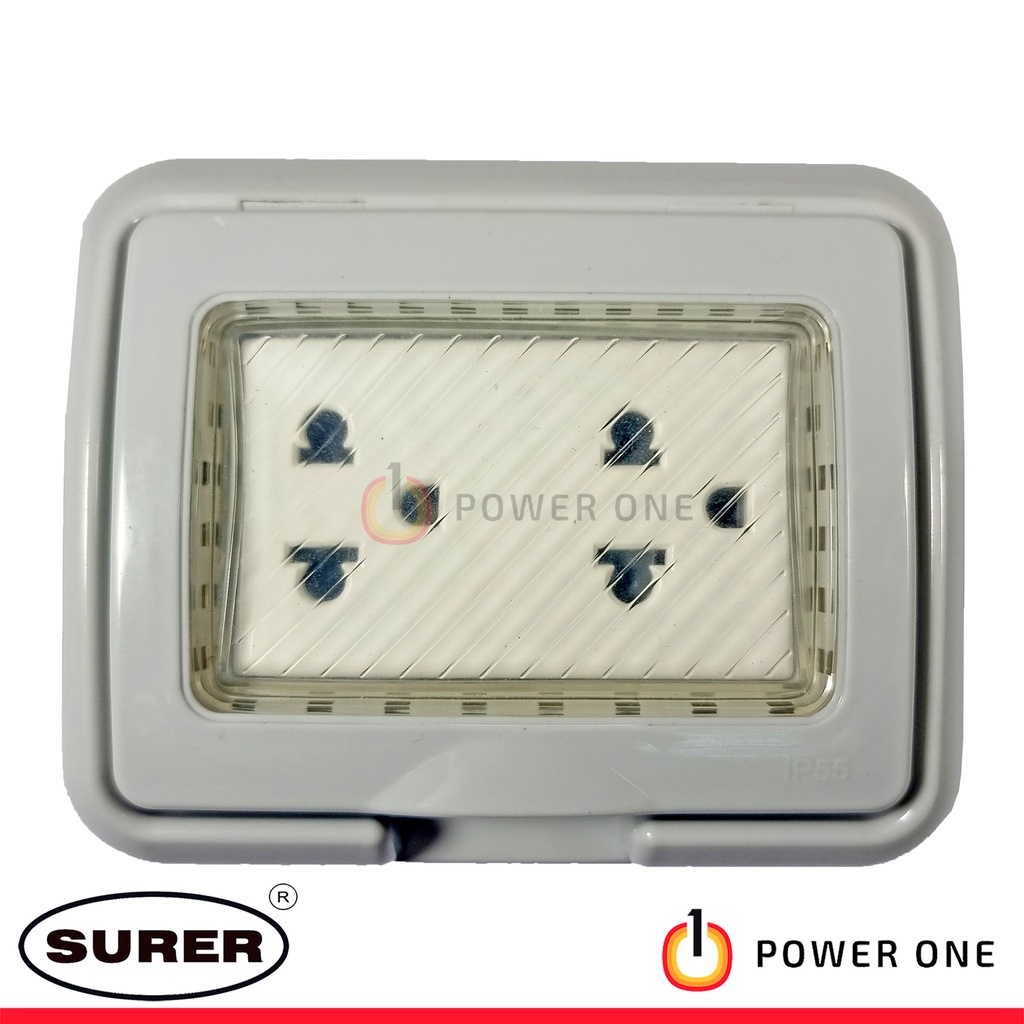 Surer 2336 2 Gang Weatherproof Outlet with Ground (1pc or 10pcs) (2300 ...