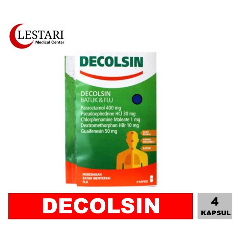 Cough & Flu Decolsin (Stripes / 4 Tabs) | Shopee Philippines