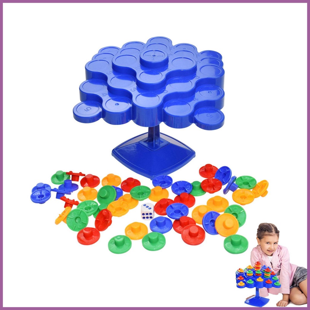 Educational Game for Toddlers Stacking Balance Tree Math Learning Board ...