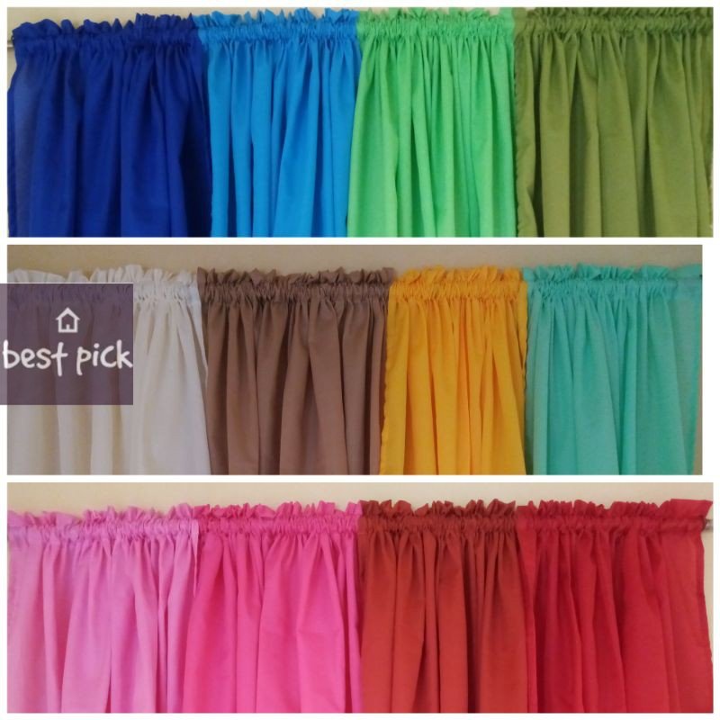 Plain Lababo Curtains 32x58 inches LxW Pongee/Geena | Shopee Philippines