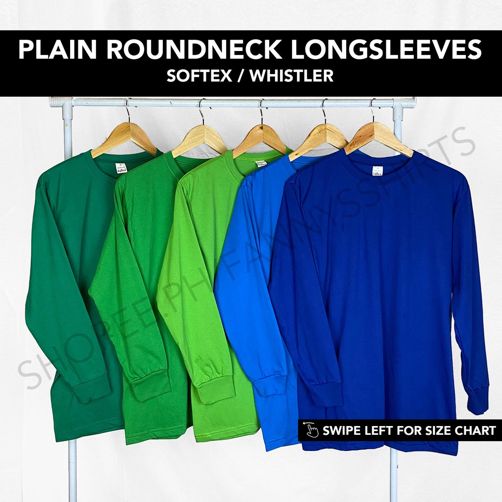 Plain Round Neck Long Sleeves | Softex Whistler | Royal Blue Sky Blue ...