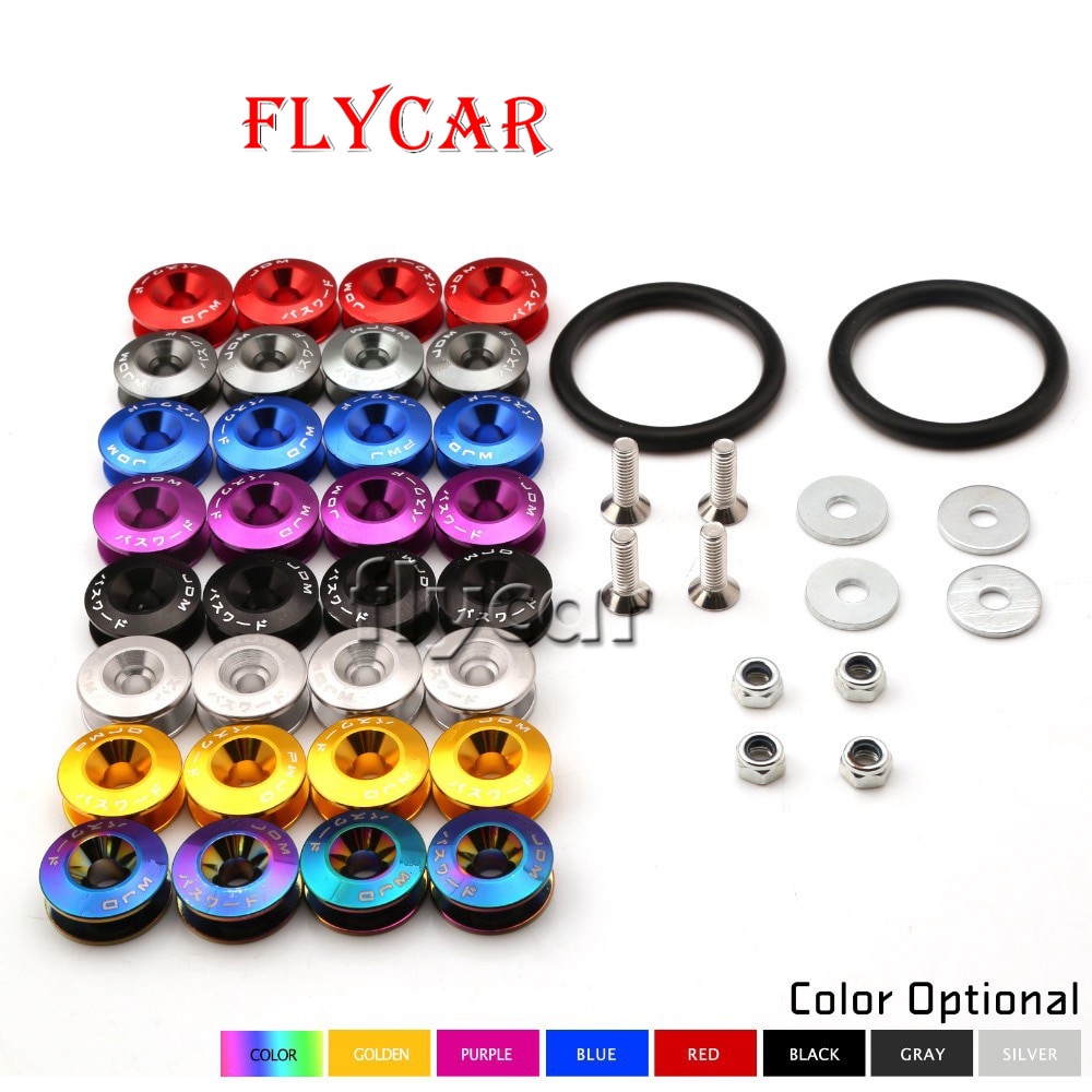 Universal Aluminum JDM Car Bumper Quick Release Fastener Fender Washer ...