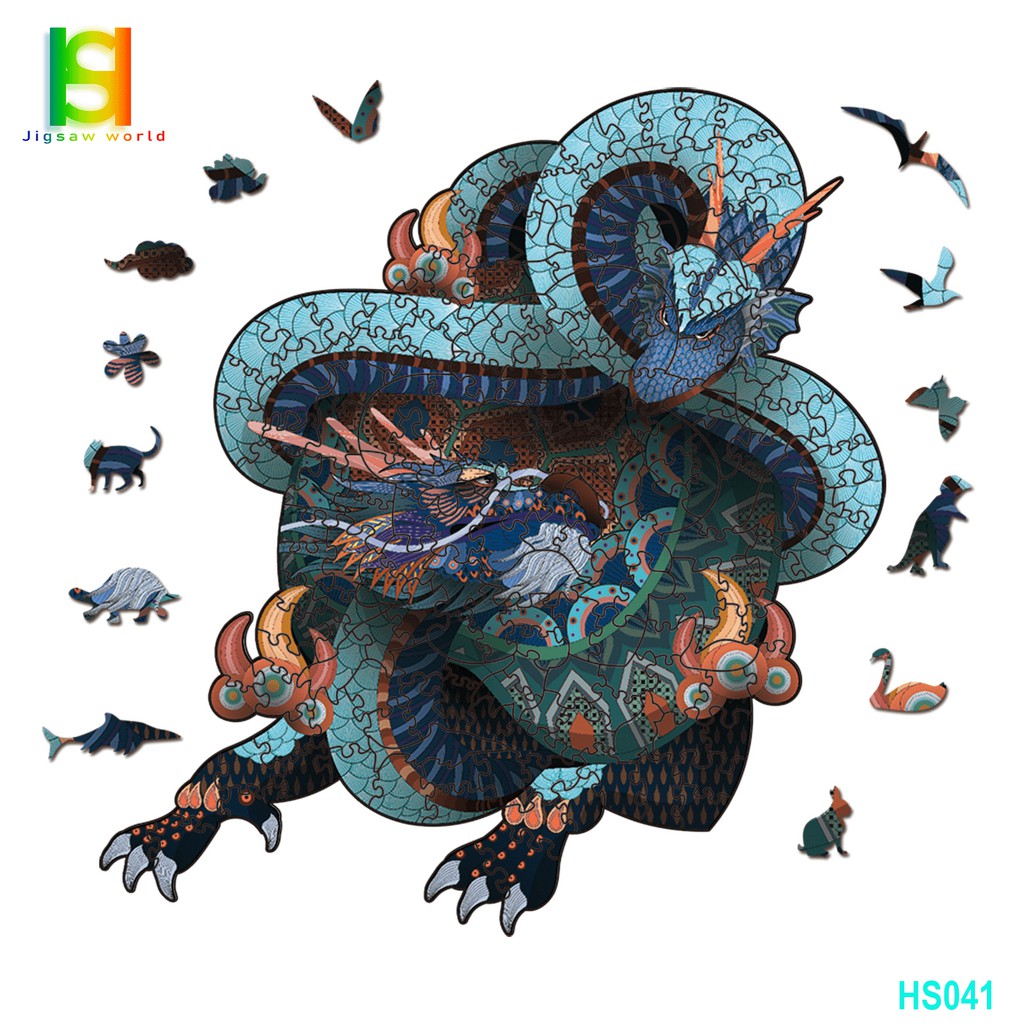 Jigsaw Wooden Animal JIGSAW Set - Basalt Song Dragon Shape | Shopee ...