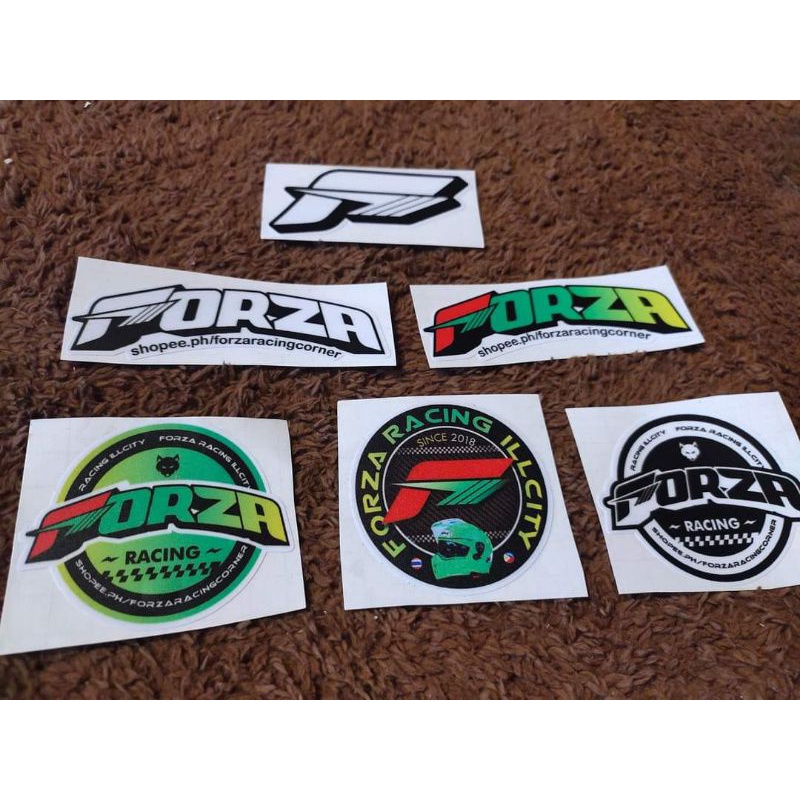 FORZA RACING LOGO STICKER PACK 6PCS VINYL MATTE PITSBIKE | Shopee ...