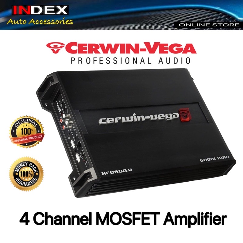 CERWIN VEGA XED600.4 600-Watt Class AB Amplifier, 4 Channels, 600W Max | Shopee Philippines