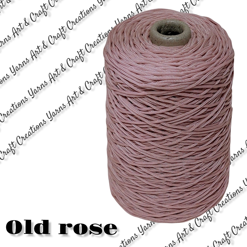 Yarns Art: 2MM TINY CORDS/ POLYPROPYLENE NYLON (ROUND BRAIDED) ROPE ...