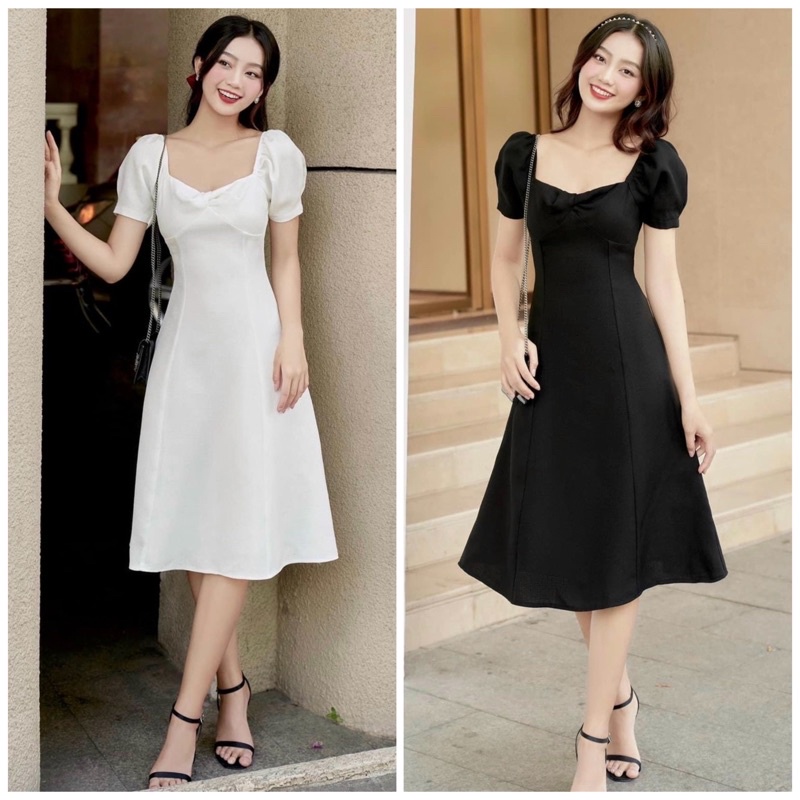 2-color twisted neck dress (with real pictures) | Shopee Philippines