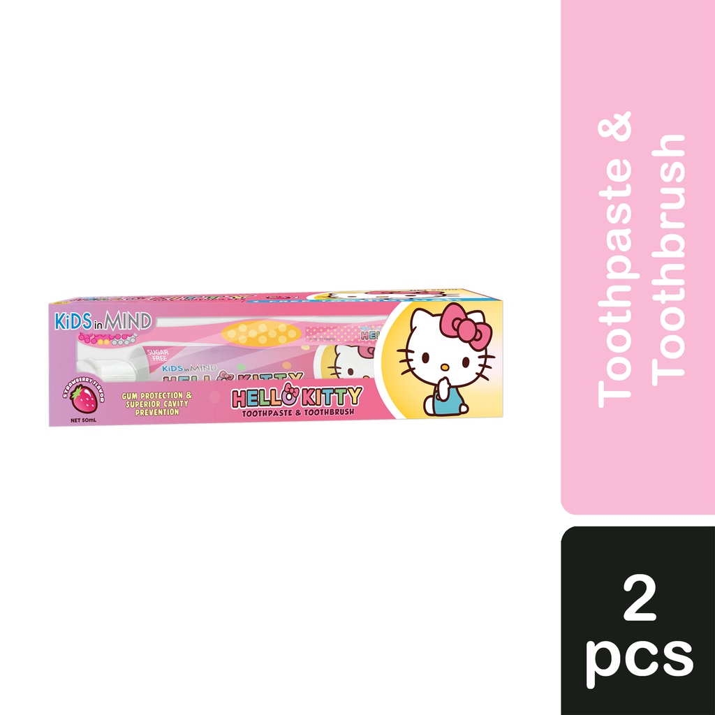 HELLO KITTY Toothpaste 50ml and Toothbrush | Shopee Philippines