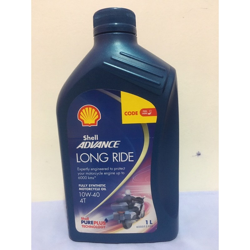 SHELL ADVANCE LONG RIDE 10w-40 1Liter( Fully Synthetic Motorcycle Oil ...