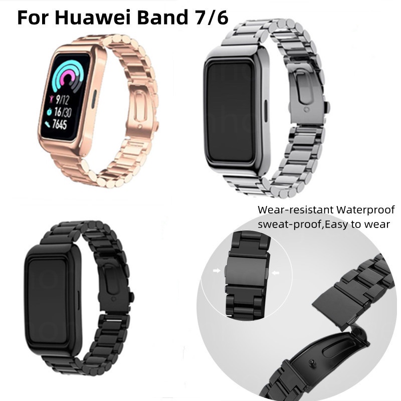 HUAWEI Band 9/8/7/6 Stainless Steel Strap Watchband for Huawei Band6 ...
