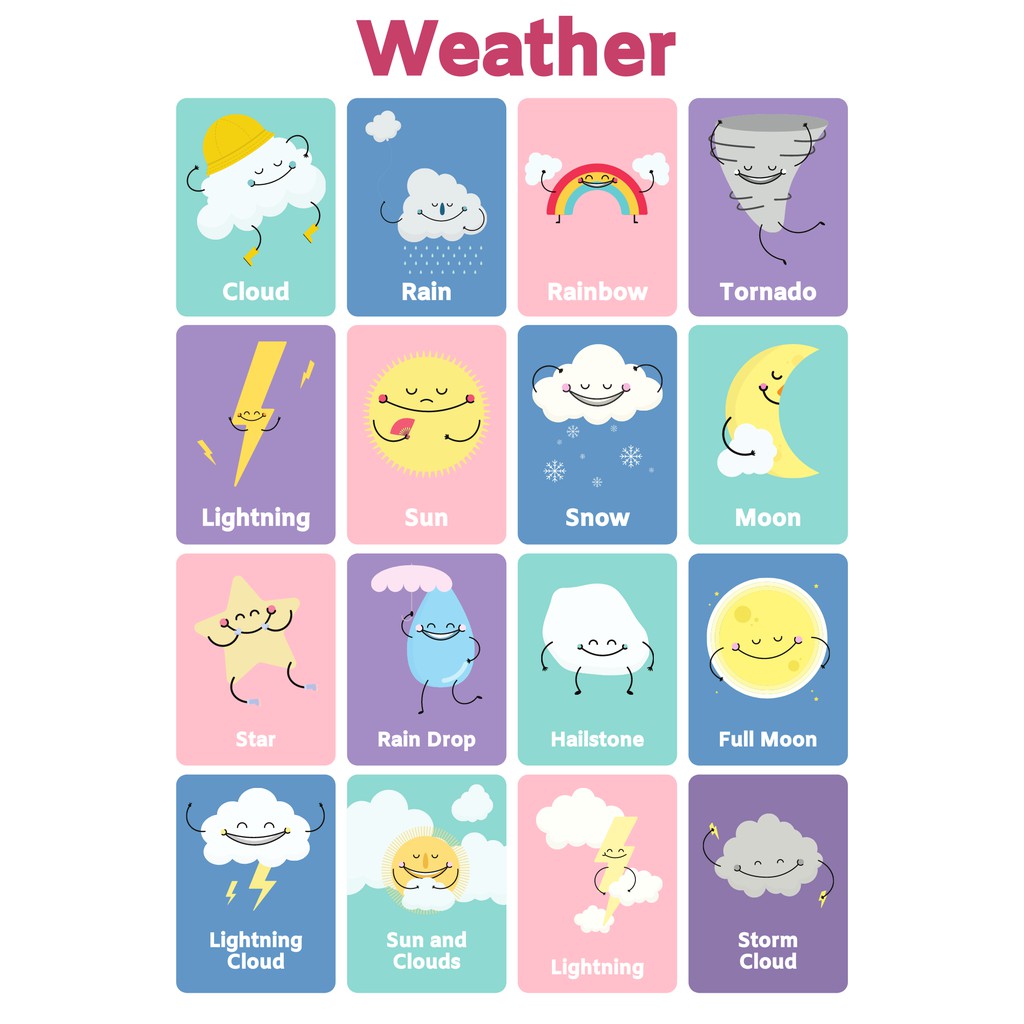 Weather Laminated Chart Educational Material A4 Size | Shopee Philippines