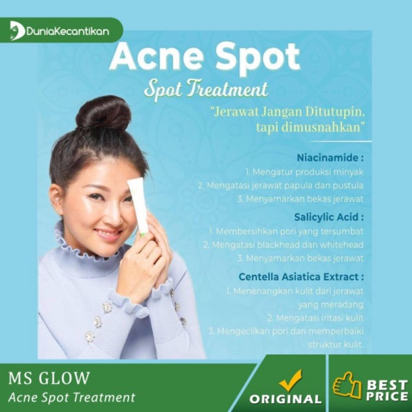 Acne SPOT TREATMENT MS GLOW MSGLOW Medicine SALEP CREAM CREAM SKINCARE ...
