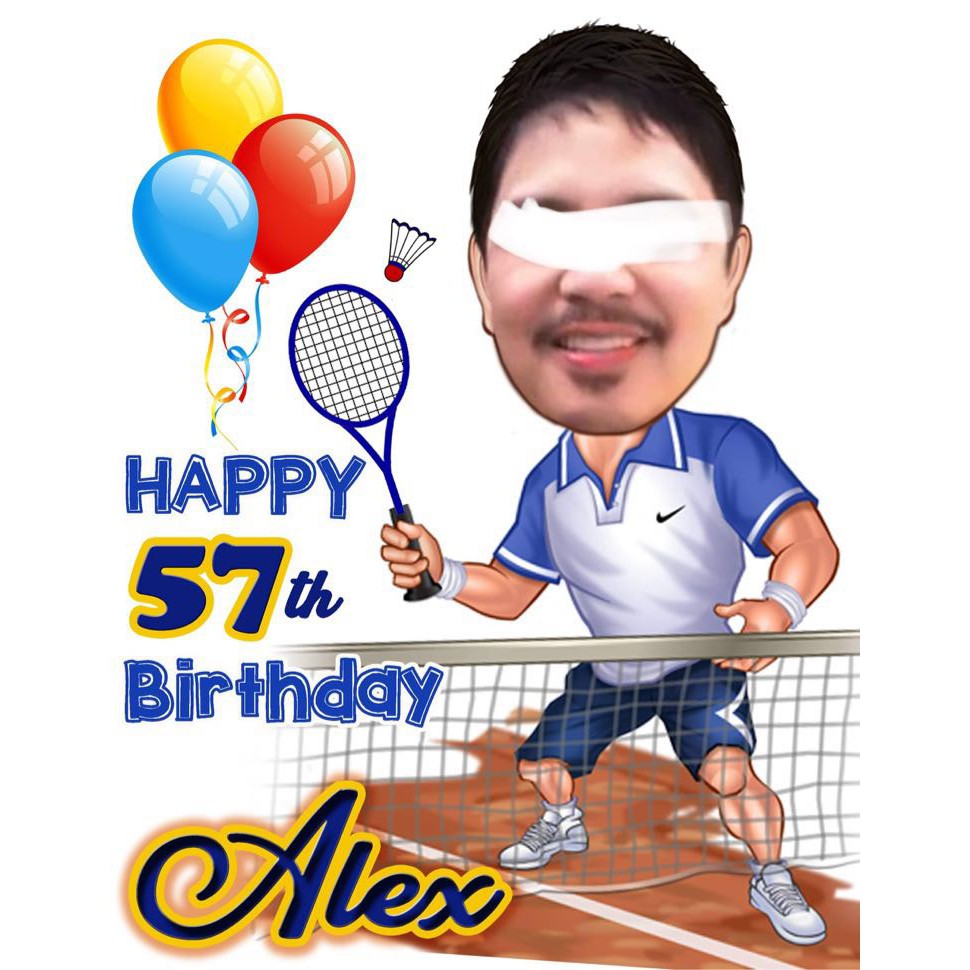 Cake Topper - BADMINTON /TENNIS / SPORTS / Man / Boy | Shopee Philippines