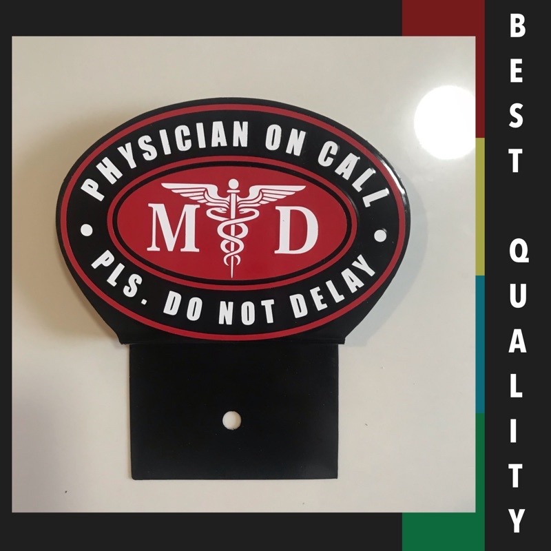 MD Physical Doctor Car Profession Emblem Accessories Black Red | Shopee ...