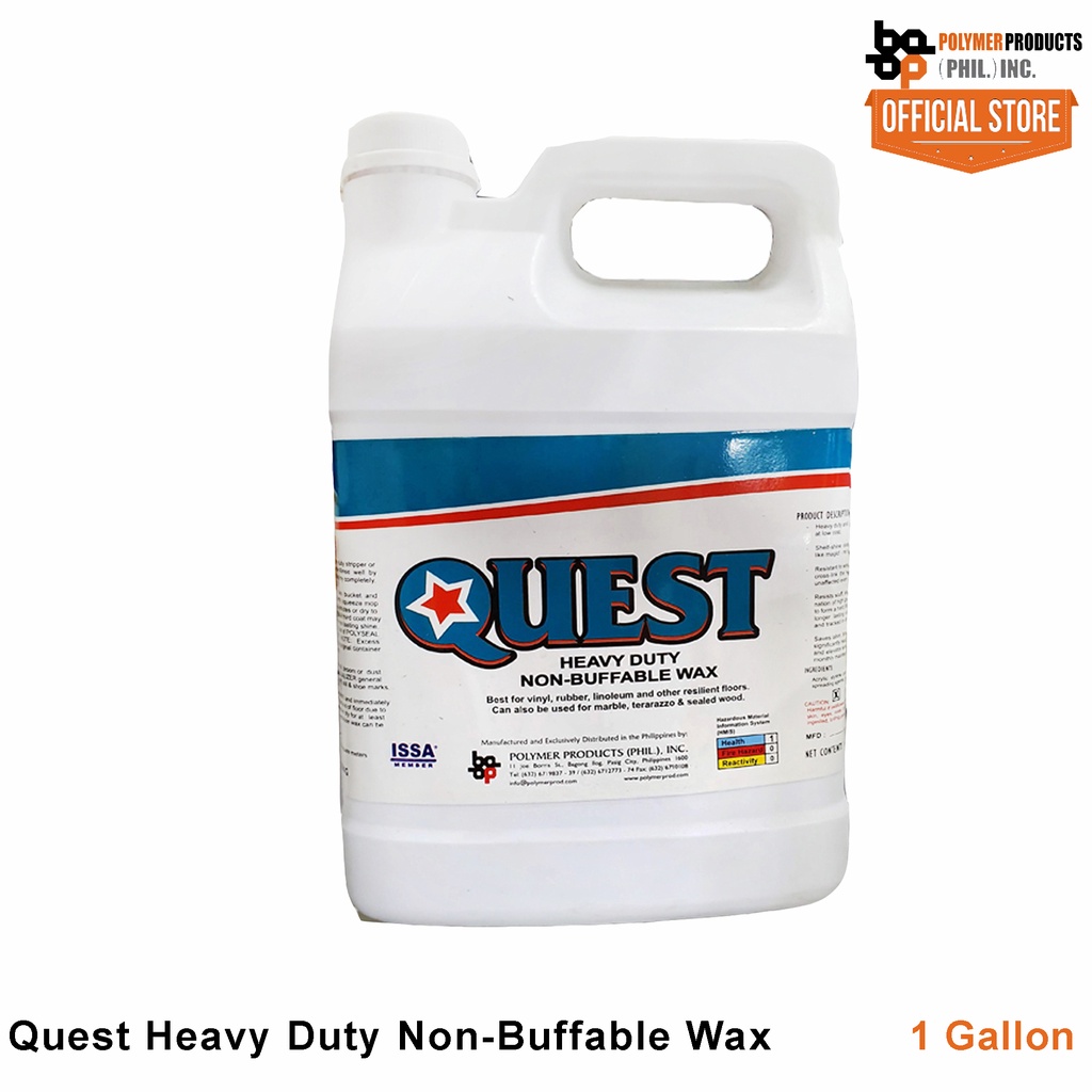 Polymer Quest Heavy Duty Non-Buffable Wax 1Gal | Shopee Philippines