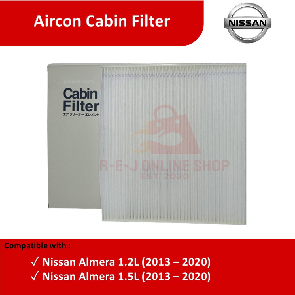 Aircon Cabin Filter for Nissan Almera 1.2L/1.5L (2013 - 2020), Car ...