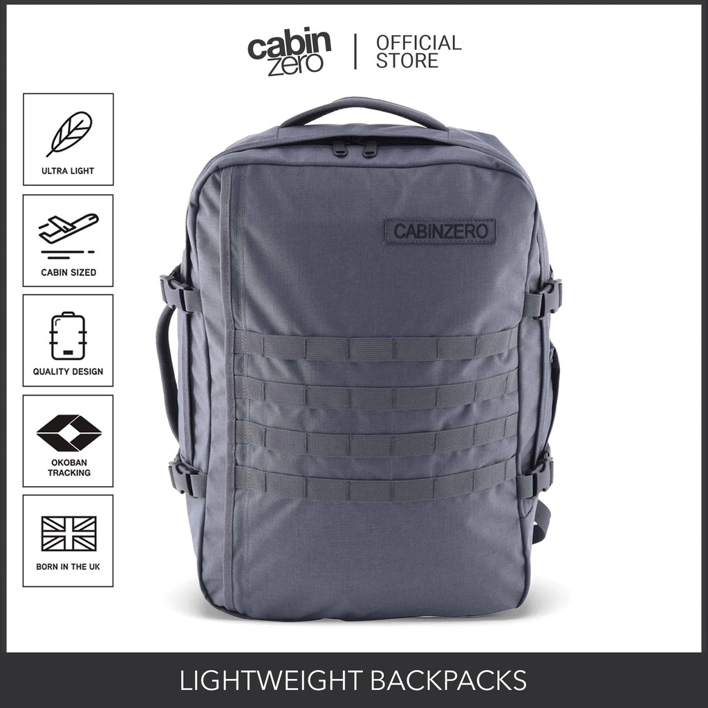 CabinZero Military 44L Backpack Hand Carry Luggage Travel Bag | Shopee Philippines
