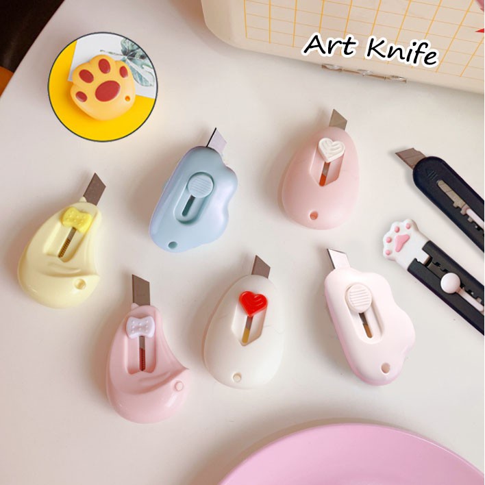 Cute Art Knife Mini Cutter utility Knife Stationary School Supplies ...