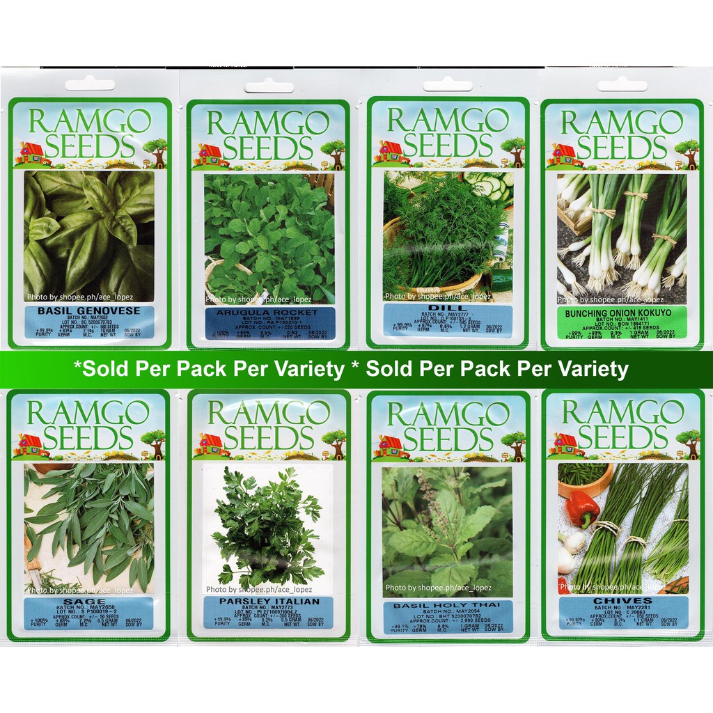 Ramgo Herbs Seeds - Sold per Pack per Variety _ALS2127 | Shopee Philippines