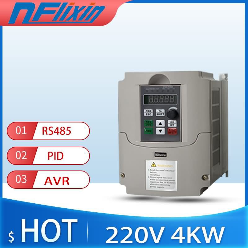 220V Single Phase Variable Frequency Driver, Universal VFD Speed Controller for 3-Phase 4KW AC ...