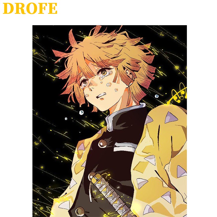 DROFE 40x50cm Demon Slayer Paint By Numbers Wall Art Handmade Painting ...