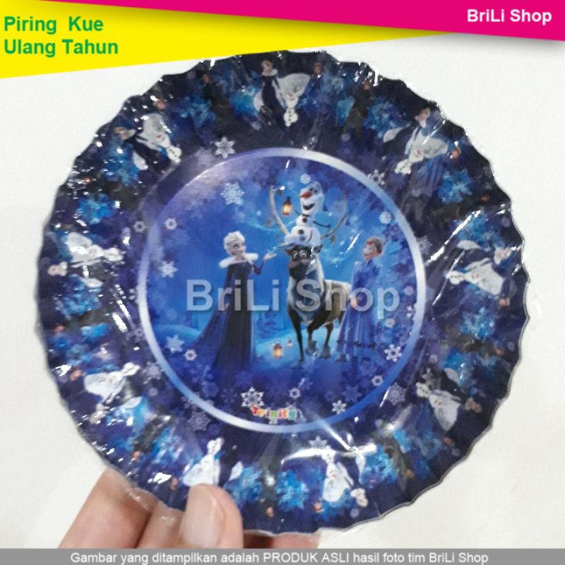 Frozen Anna Elsa Olaf Character Birthday Cake Paper Plate | Shopee ...