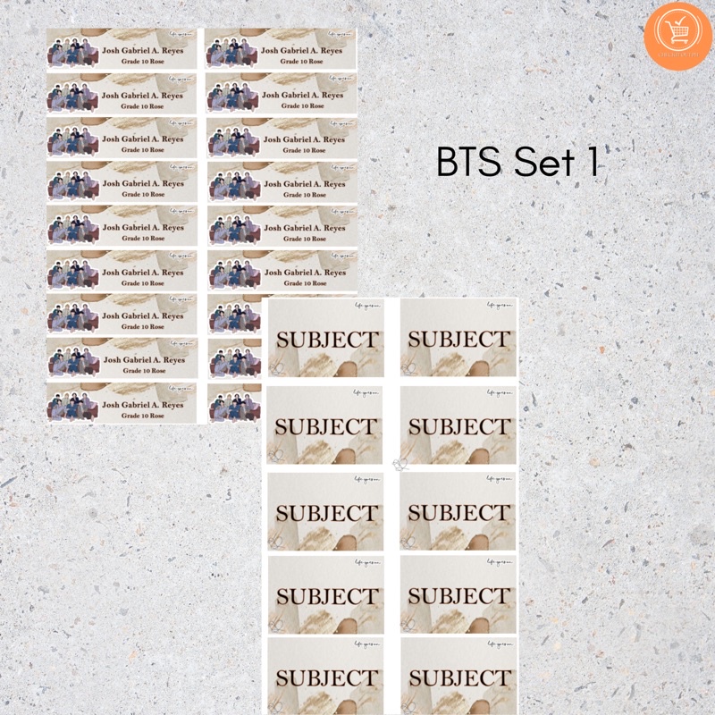 20 pcs Name, 12pcs Subject Sticker Label Kpop Designs Personalized ...