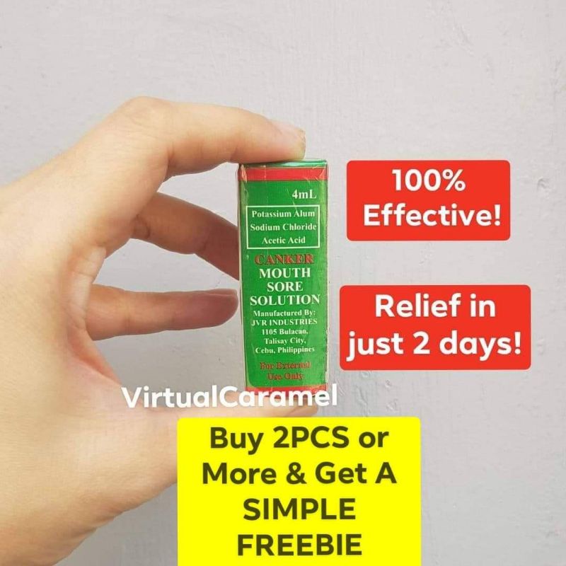 Canker Mouth Sore Solution 4ml - Para sa Singaw For Adults | Shopee ...