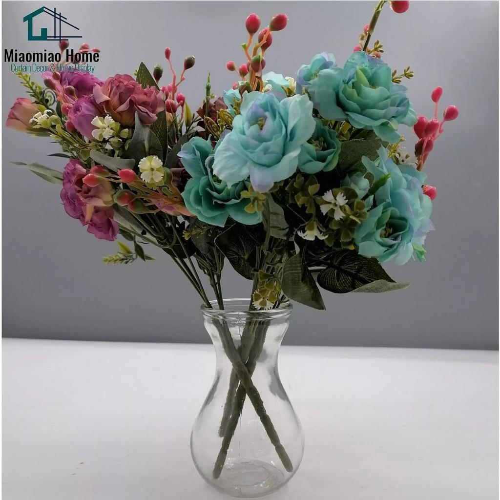 Artificial Home Display Carousel Roses 30cm 1bunch Fake Flowers for ...