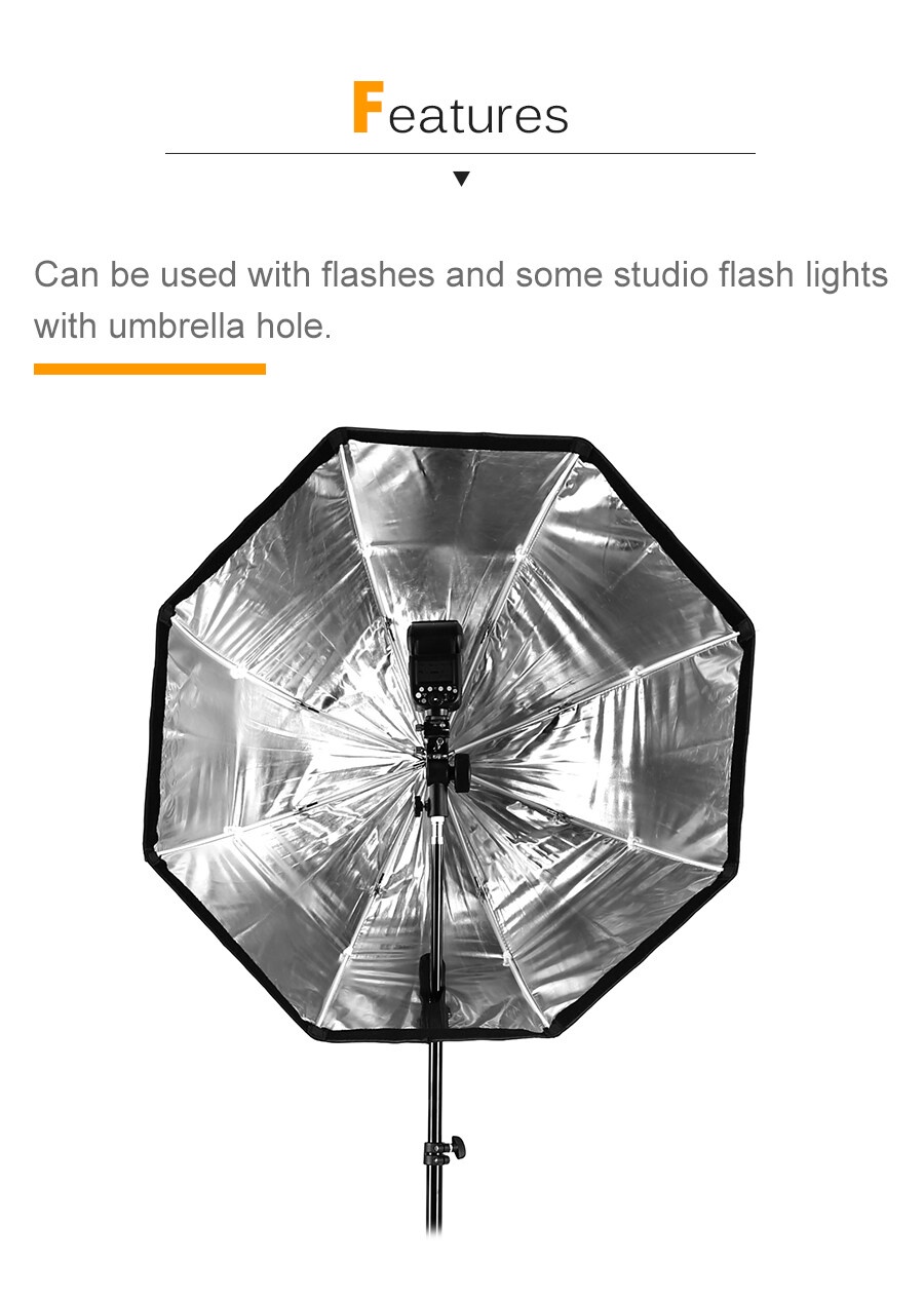 Godox Portable 80cm 32" Umbrella + Honeycomb Grid Octagon Softbox ...