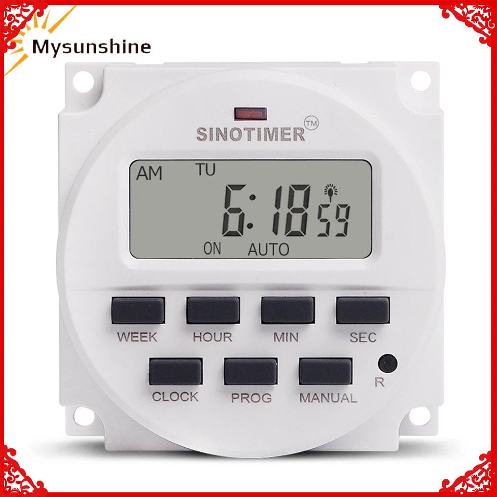 SINOTIMER 220V Weekly 7 Days Digital Programmable Timer Switch Relay ...