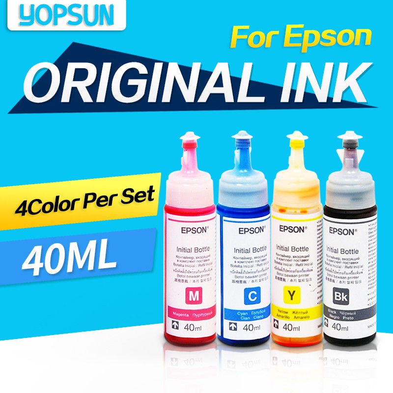 Epson Original ink 40ml 1 set 4 Colors ( Black / Yellow / Cyan ...