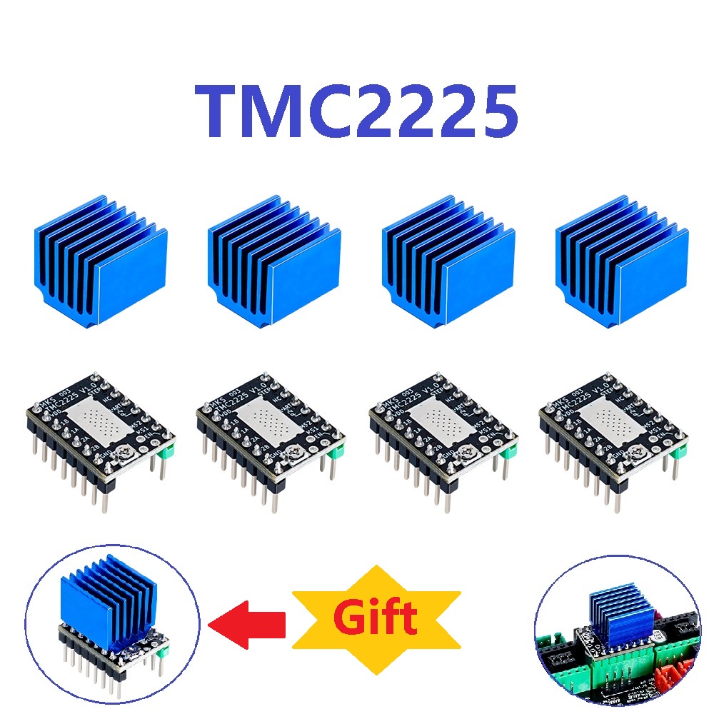 Mega 5sets Tmc2225 Stepper Motor Driver V1 0 Module Microstep 1 256 Ultra Silent 3d Printer