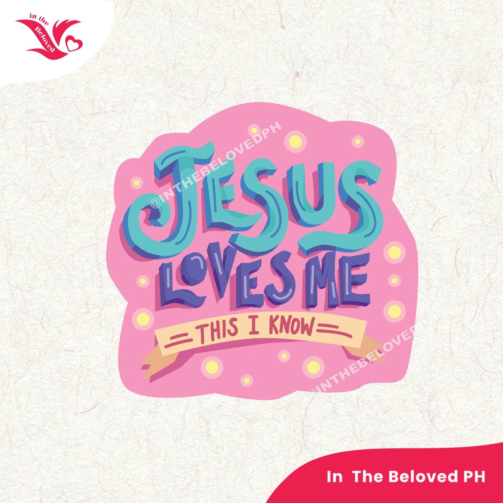Jesus Loves Me Decal Stickers for water flasks, laptops, luggages ...