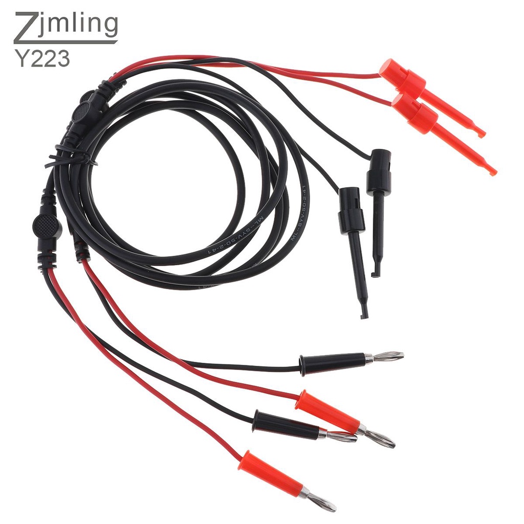 2pcs Double Banana Plug Test Hook Wire with 4mm External Diameter and ...
