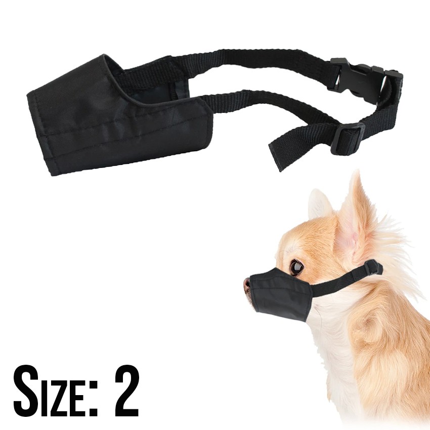 Anti Bark Bite Chew Dog Muzzles Adjustable Nylon Dog Mouth Muzzle Pet ...
